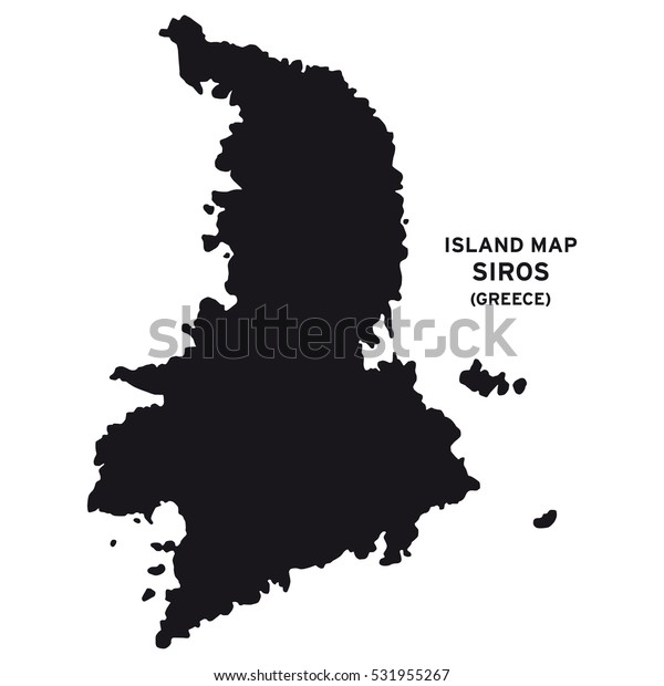 Island Map Siros Greece Stock Vector (Royalty Free) 531955267 ...
