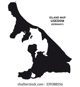 Island Map Usedom Germany Stock Vector (Royalty Free) 339388556