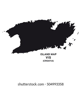 Island Map Vis Croatia Stock Vector (Royalty Free) 504993358 | Shutterstock
