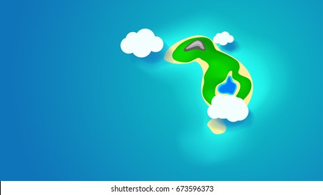 Island Top View Stock Vector (Royalty Free) 673596373 | Shutterstock