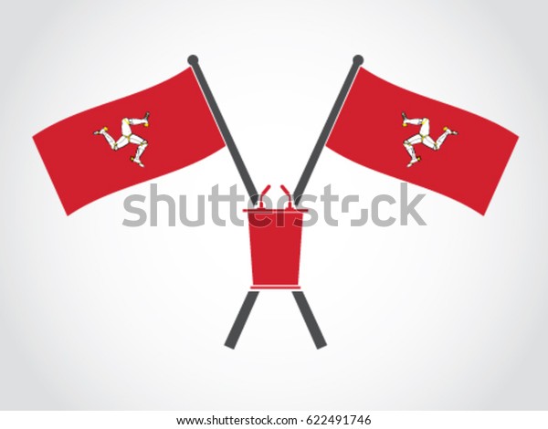 Isle Man Emblem Podium Stock Vector (Royalty Free) 622491746 | Shutterstock