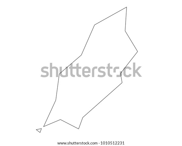 Isle Man Outline Map Detailed Isolated Stock Vector (Royalty Free ...