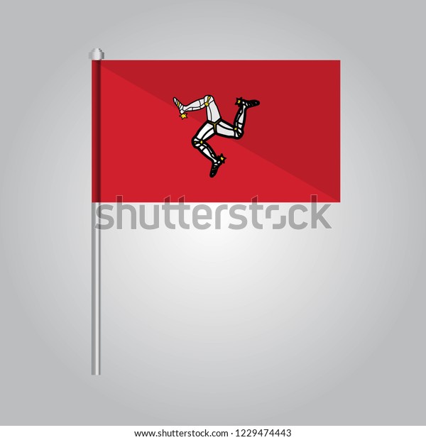 Isle Mann Icon Vector Illustrationnational Flag Stock Vector (Royalty ...