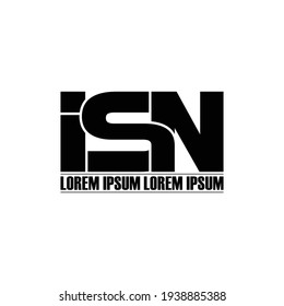 Isn Letter Monogram Logo Design Vector: เวกเตอร์สต็อก (ปลอดค่าลิขสิทธิ์ ...