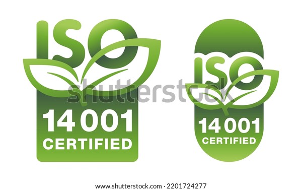 Iso 14001 Certified Green Gradient Badge Stock Vector (Royalty Free ...