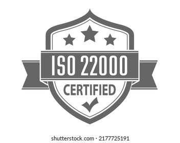 Iso 22000 Logo Standardization Websites Applications Stock Vector ...