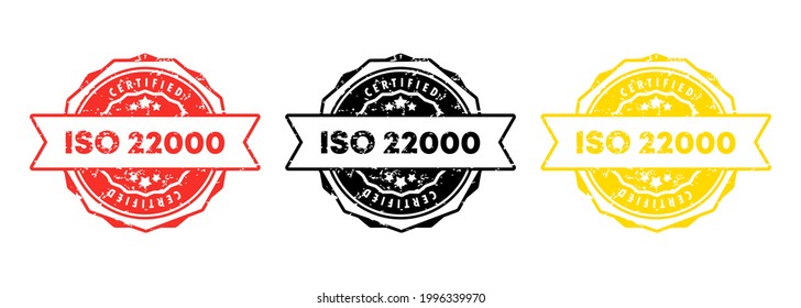 Iso 22000 Stamp Vector Iso 22000 Stock Vector (Royalty Free) 1996339970 ...