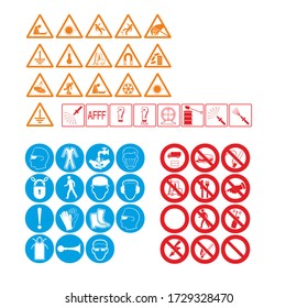 Iso 7010 Sign Warning Set Symbol Stock Vector (Royalty Free) 1729328470 ...
