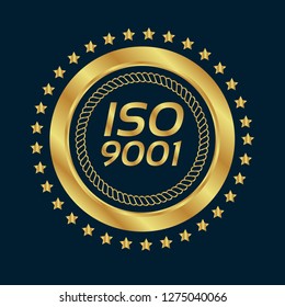 Iso 9001 Gold Button Stock Vector (Royalty Free) 1275040066 | Shutterstock