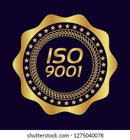Iso 9001 Gold Button Stock Vector (Royalty Free) 1275040078 | Shutterstock