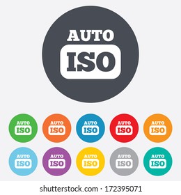 Iso Auto Photo Camera Sign Icon Stock Vector (Royalty Free) 172395071 ...