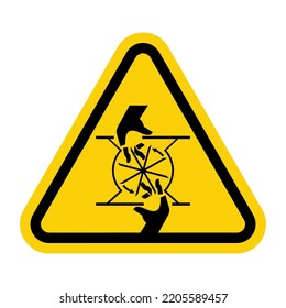 Iso Triangle Warning Sign Cutting Fingers Stock Vector (Royalty Free ...