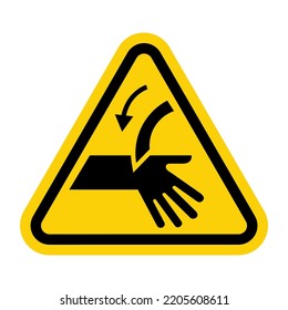 Iso Triangle Warning Sign Cutting Fingers Stock Vector (Royalty Free ...