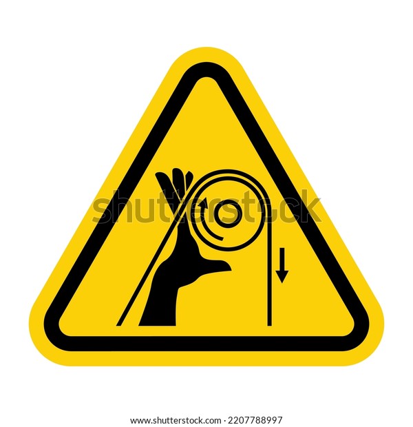 Iso Triangle Warning Sign Entanglement Pinch Stock Vector (Royalty Free ...