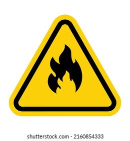 Iso Triangle Warning Sign Fire Hazard Stock Vector (Royalty Free ...