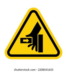 Iso Triangle Warning Sign Hand Crush Stock Vector (Royalty Free ...