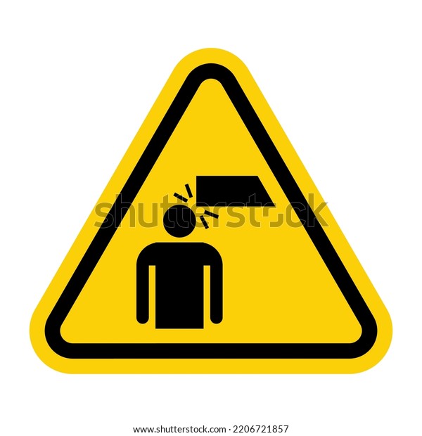 Iso Triangle Warning Sign Overhead Obstacles Stock Vector (Royalty Free ...