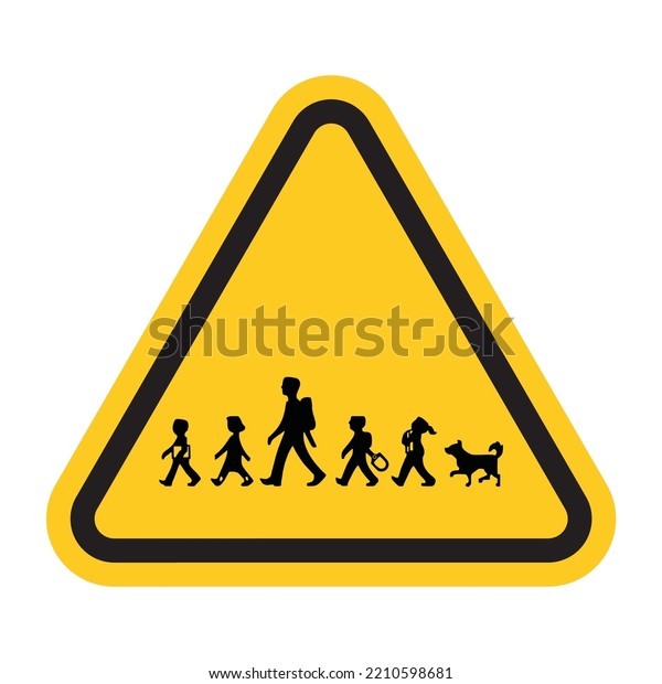Iso Triangle Warning Sign School Kids Stock Vector (Royalty Free ...