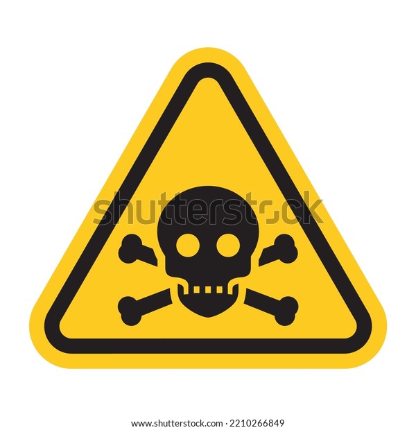 Iso Triangle Warning Sign Toxic Poison Stock Vector (Royalty Free ...