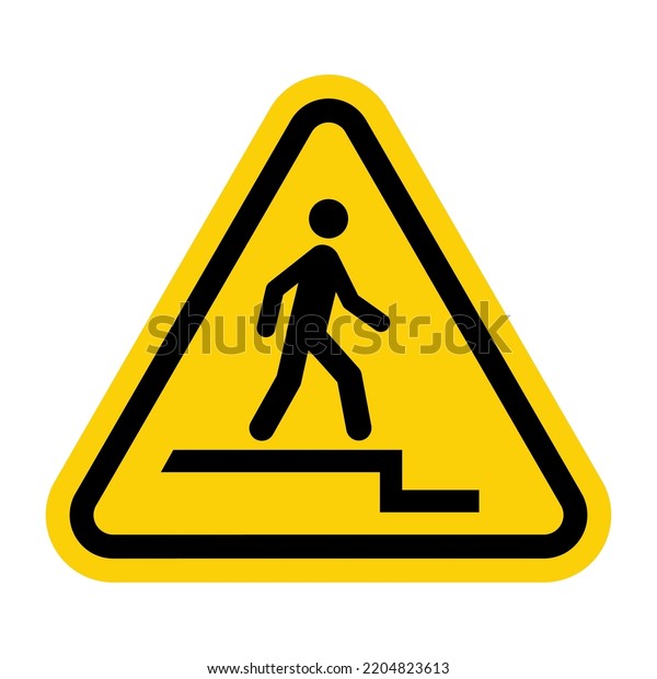 Iso Warning Sign Watch Step Down Stock Vector (Royalty Free) 2204823613 ...