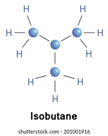 Isobutane Molecule Vector Illustration Stock Vector (Royalty Free ...