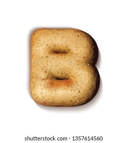 Isolate Bread Letter Alphabet On White Stock Vector (Royalty Free ...