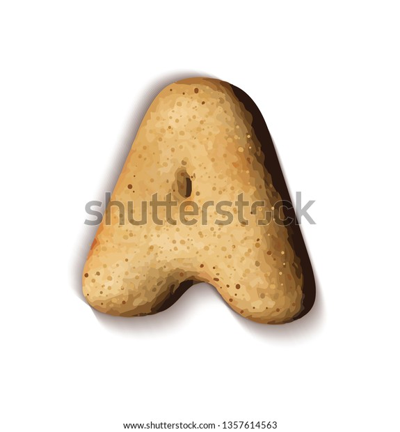 Isolate Bread Letter Alphabet On White Stock Vector (Royalty Free ...