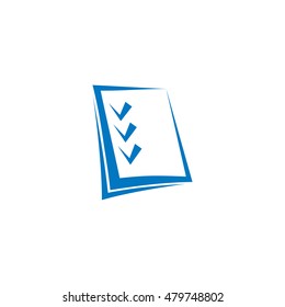 Isolated Abstract Blue Color Checklist Contour Stock Vector (Royalty ...