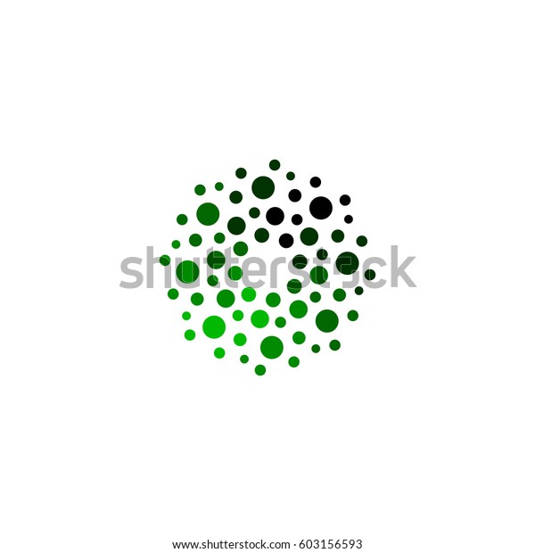 Isolated Abstract Green Color Round Shape Stock Vector (Royalty Free ...