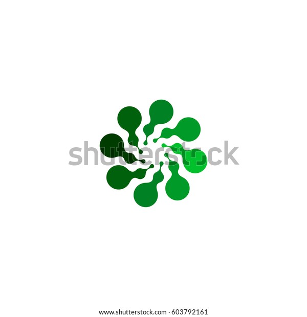 Isolated Abstract Green Color Round Shape Stock Vector (Royalty Free ...
