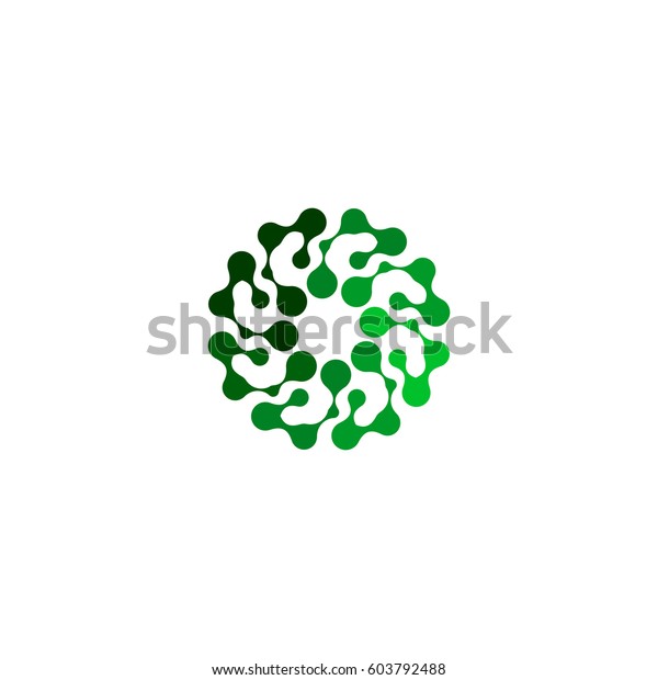Isolated Abstract Green Color Round Shape Stock Vector (Royalty Free ...