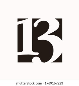 Isolated Abstract Logo 13 Years Form Stock Vector (Royalty Free ...