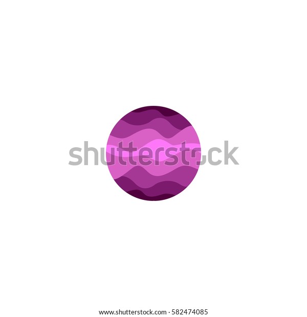 Isolated Abstract Purple Color Round Shape Stock Vector (Royalty Free ...
