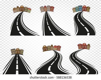 Isolated Abstract Road Dividing Marking Cityscape Stock Vector (Royalty ...