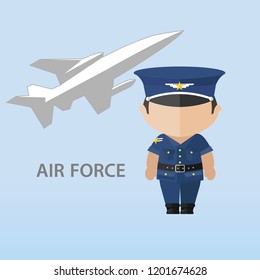 Isolated Air Force Cartoon Vector Aircraft Stock Vector (Royalty Free ...