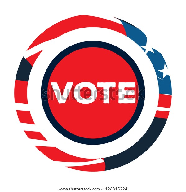 Isolated American Campaign Button Stock Vector (Royalty Free) 1126815224