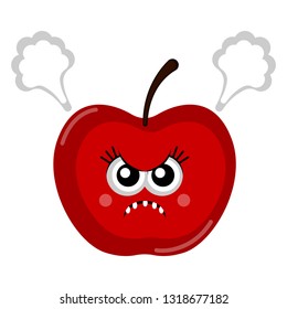 Isolated Angry Apple Cartoon Vector Illustration Stock Vector (Royalty ...