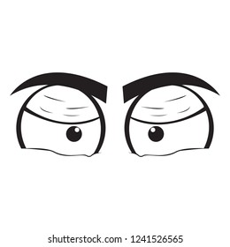 Isolated Angry Eyes Cartoon Vector Illustration Stock Vector (Royalty ...