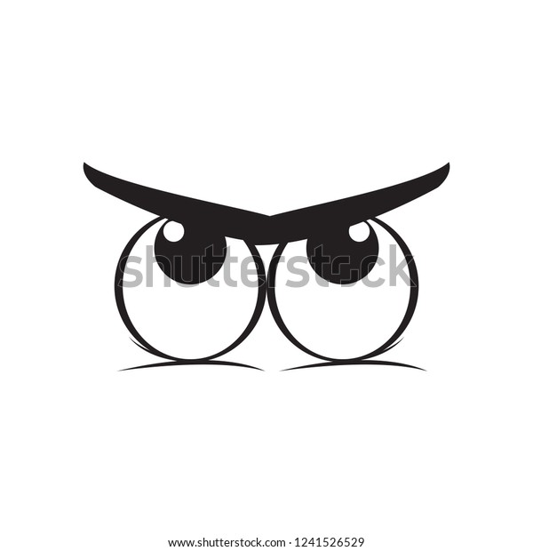 Isolated Angry Eyes Cartoon Vector Illustration Stock Vector (Royalty ...
