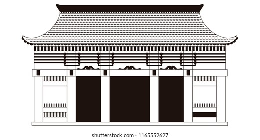 Isolated Asian Building Icon Vector Illustration Stock Vector (Royalty ...
