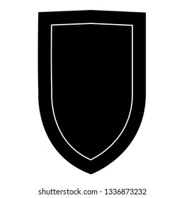 Isolated Black Shield On White Background Stock Vector (Royalty Free ...
