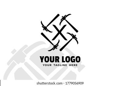 Isolated Black White Hammer Logogram Your Stock Vector (Royalty Free ...