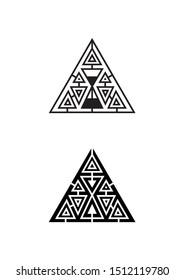 Isolated Black White Triangle Logo Design Stock Vector (Royalty Free ...