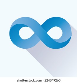 Isolated Blue Infinity Symbol On White Stock Vector (Royalty Free ...