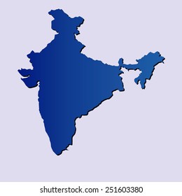 Map India Stock Vector (Royalty Free) 1315815884