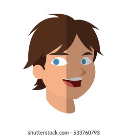 Cartoon Head Man Adult Shadow Stock Vector (Royalty Free) 628281860