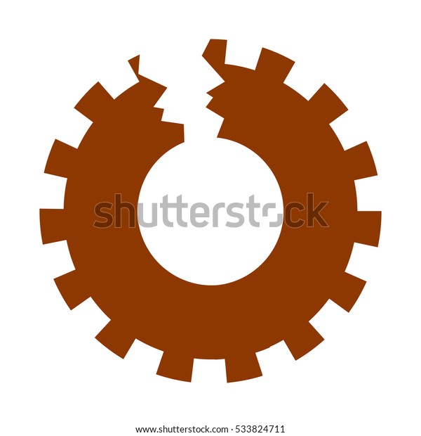Isolated Broken Gear Design Stock Vector (Royalty Free) 533824711