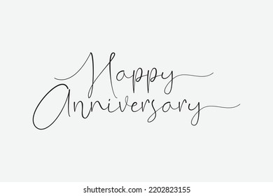 Isolated Calligraphy Happy Anniversary Script Font Stock Vector ...