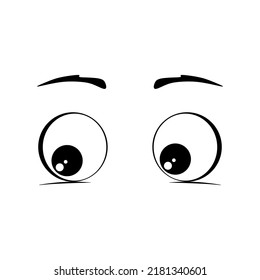 Isolated Cartoon View Cartoon Looking Left Stock Vector (Royalty Free ...