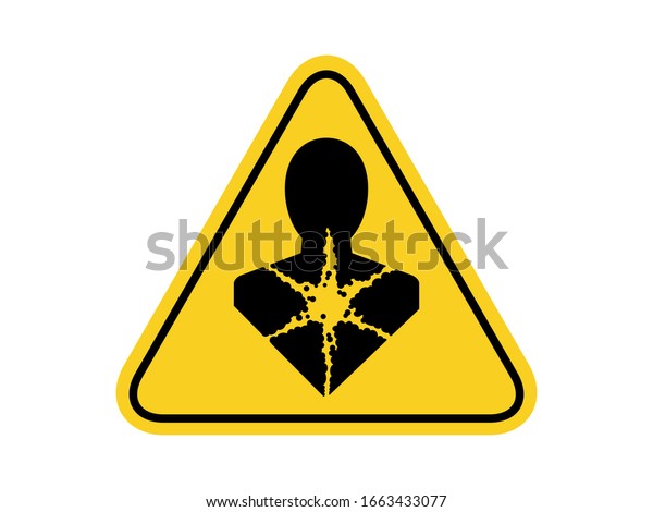 Isolated Caution Health Common Hazards Symbols Stock Vector (Royalty ...